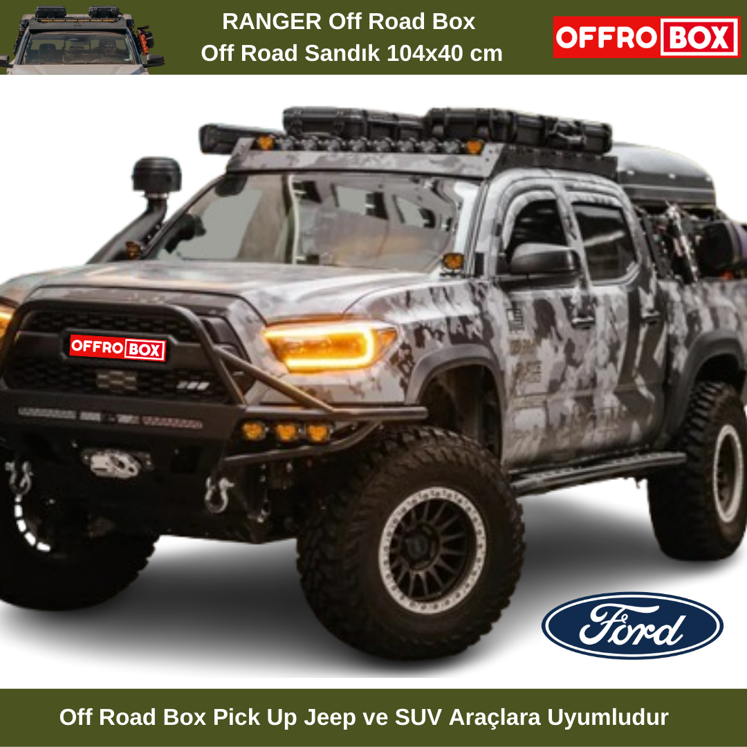 Ford Ranger Off Road Box Off Road Sandık Pick Up Bagaj Box 104x40 cm