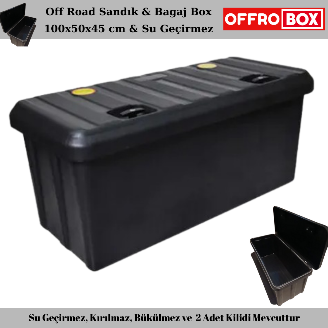 Off Road Sandık Bagaj Box Araç Kamp Kutusu 100x50x45 cm